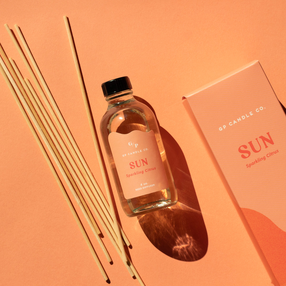 Sun 4 oz. Hue Reed Diffuser (Sparkling Citrus) – GP Candle Co.